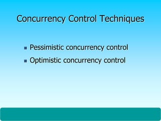 Fazal rafi.. database concurancy control and recovery | PPT
