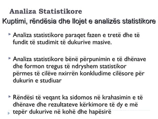 Fazat e studimit statistikor | PPT