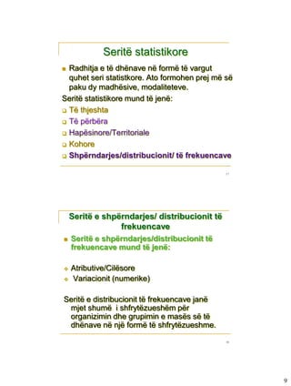 Fazat e studimit statistikor | PDF