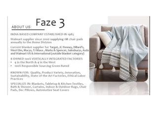 Faze Three Limited - Blanket Manufacturers and Producers in India | PPTX