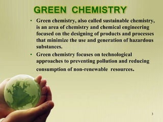 green chemistry | PPTX