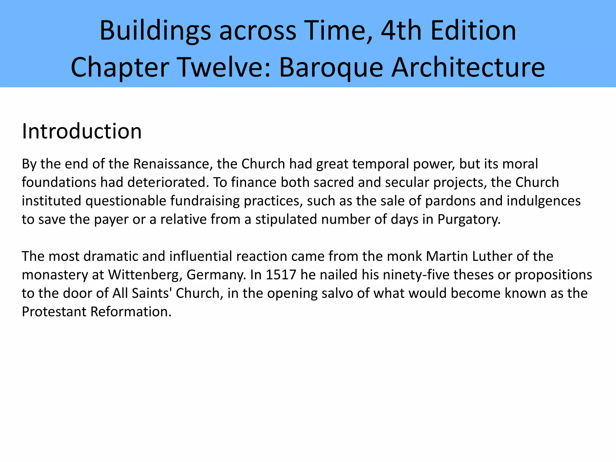 Chapter 12: Baroque Architecture | PPT