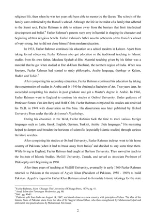 Fazlur rahman | PDF