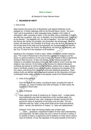 Fazlur rahman what is islam | PDF