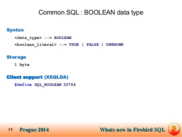 New SQL Features in Firebird 3, by Vlad Khorsun
