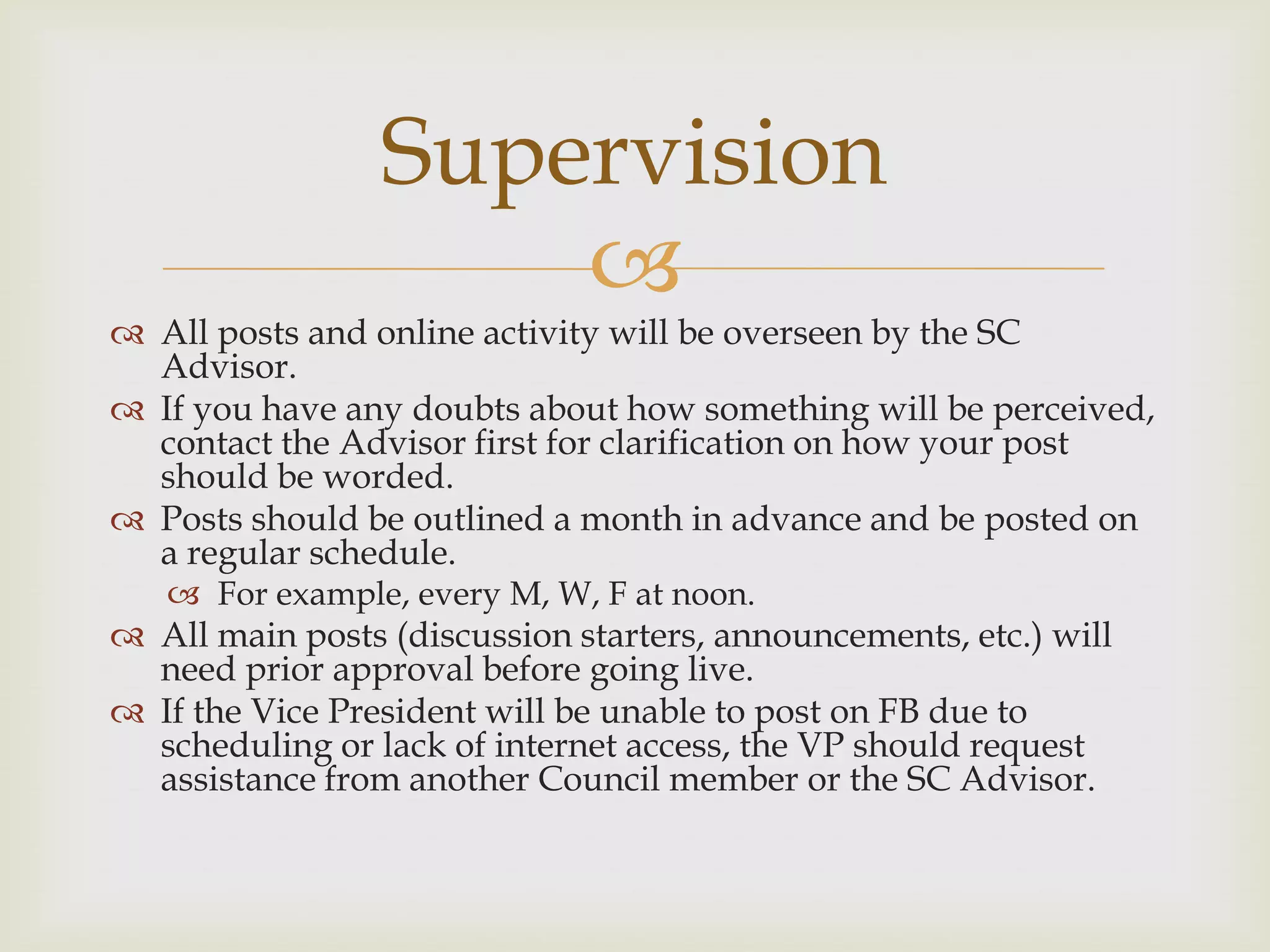 Fb training for student council | PPT