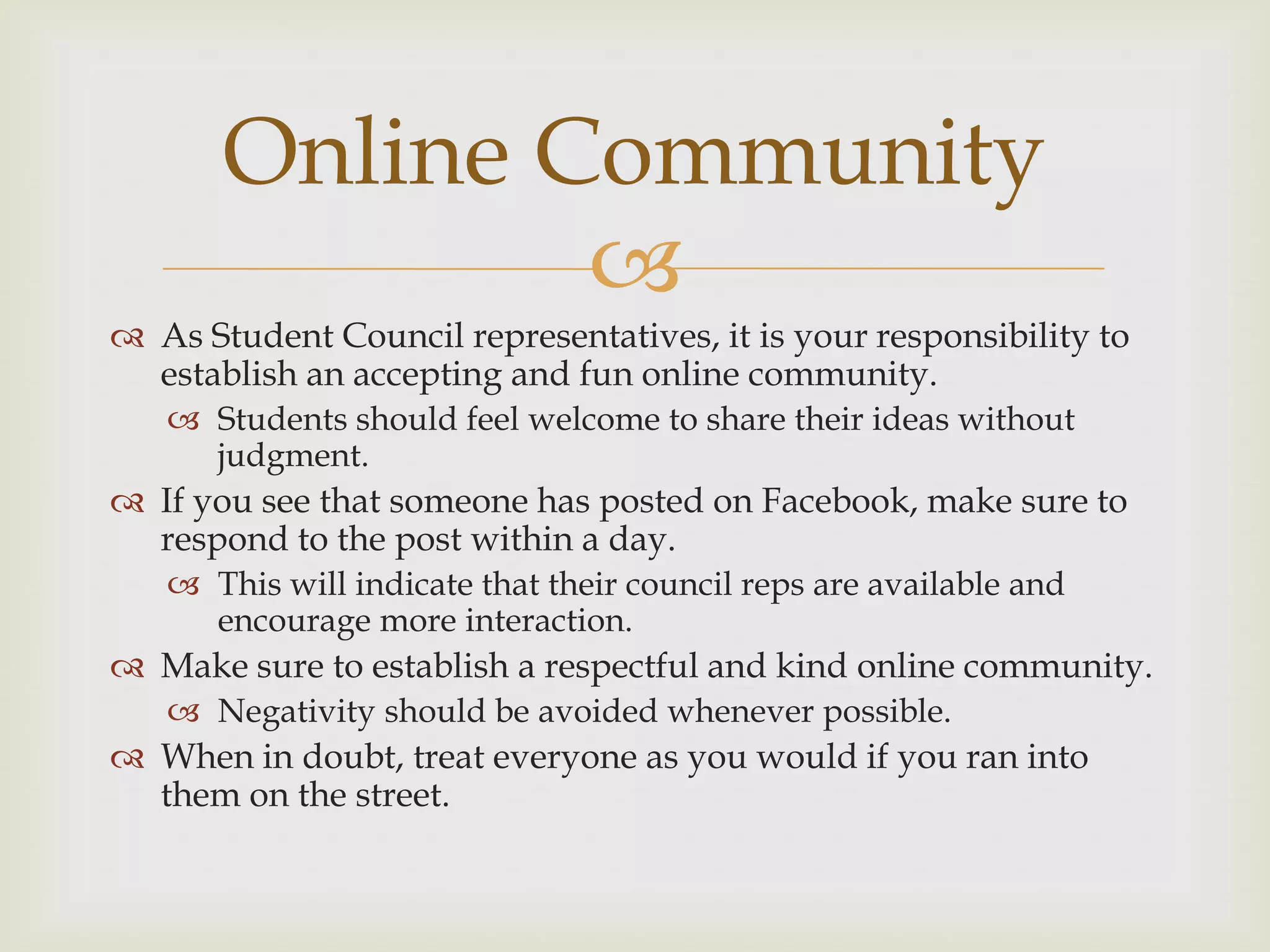 Fb training for student council | PPT