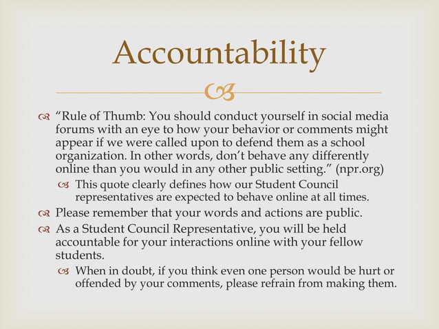 Fb training for student council | PPT