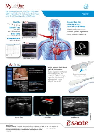Esaote MyLab One Vascular | PDF