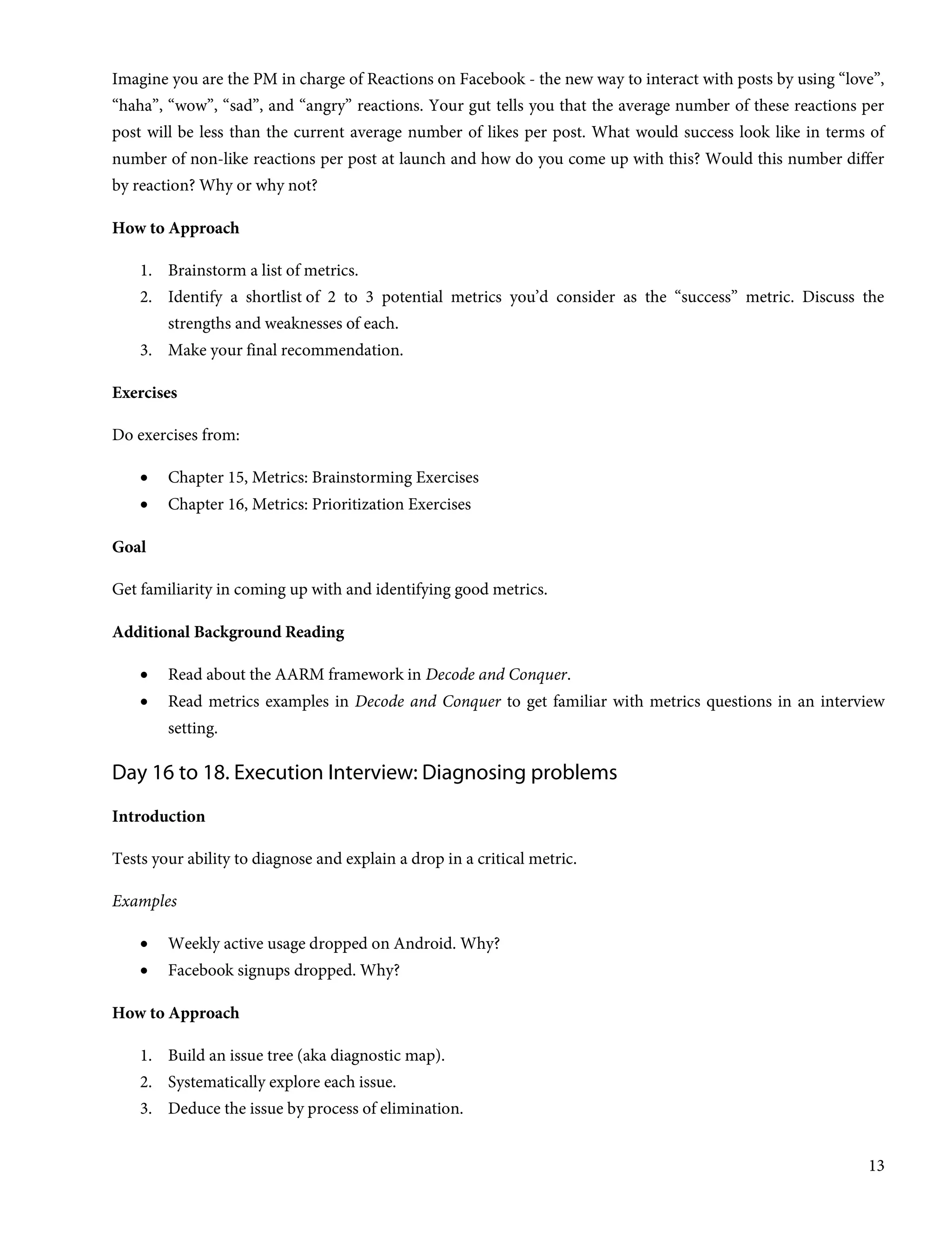 30-Day Facebook PM Interview Study Guide | PDF