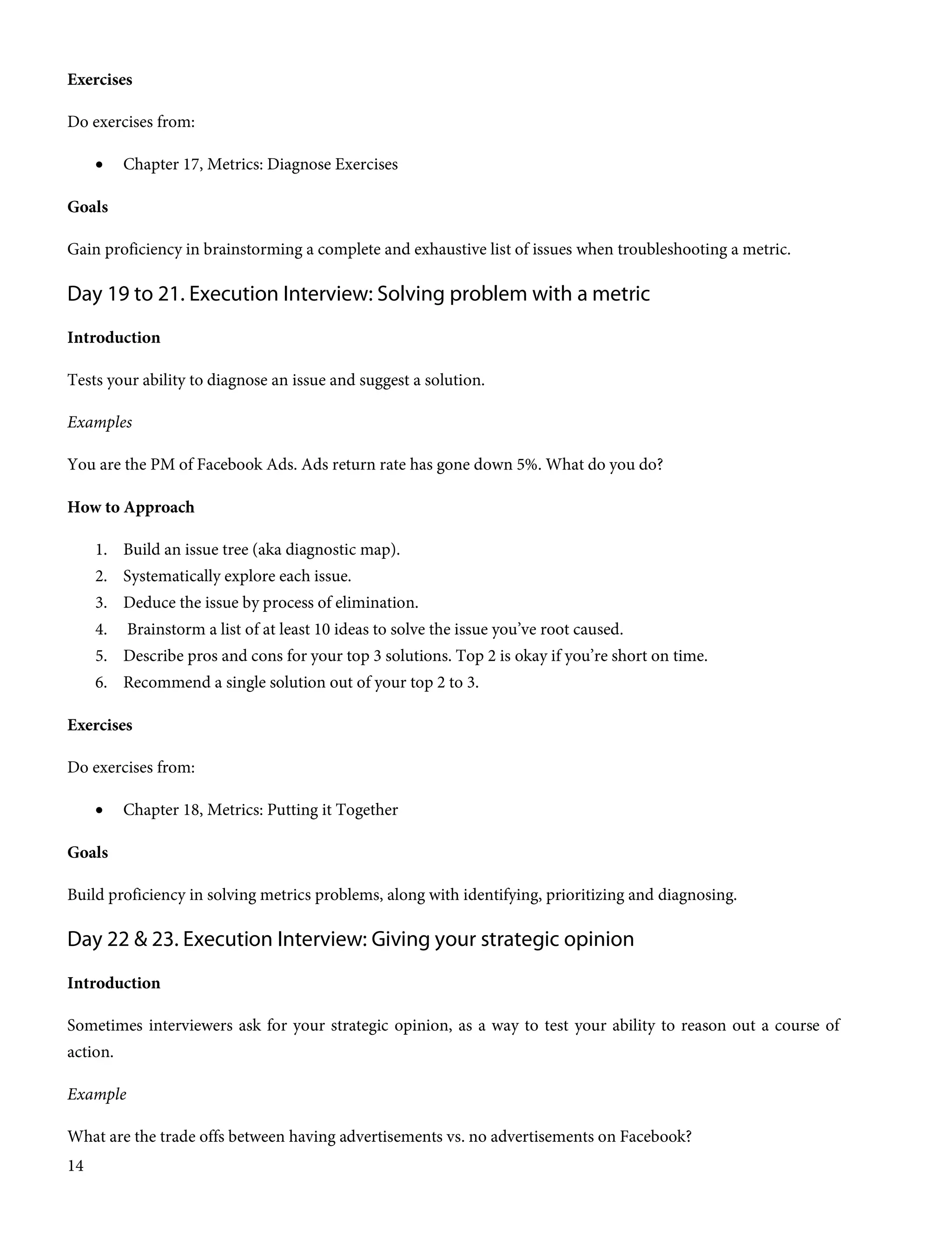 30-Day Facebook PM Interview Study Guide | PDF