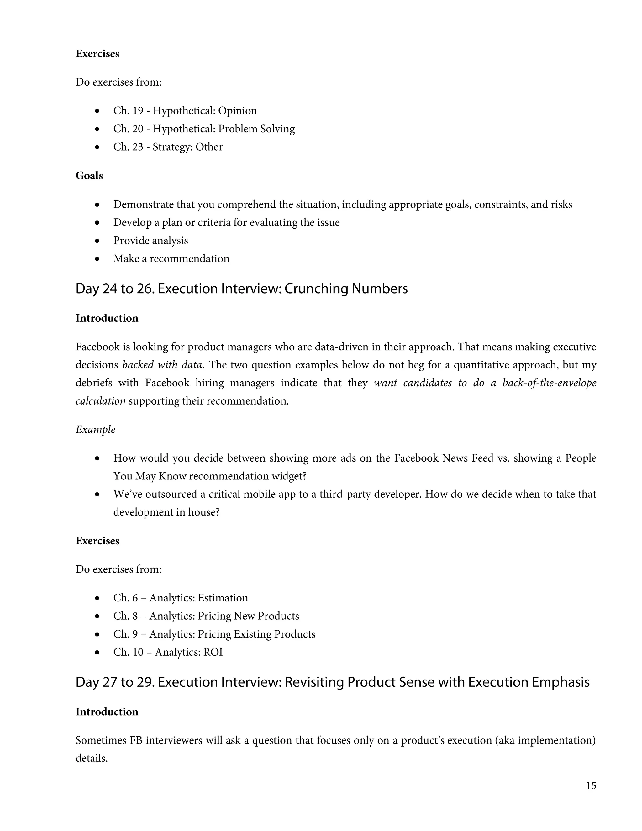 30-Day Facebook PM Interview Study Guide | PDF