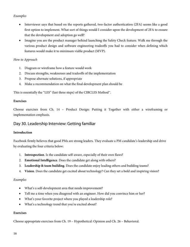30-Day Facebook PM Interview Study Guide | PDF | Resume Writing and ...