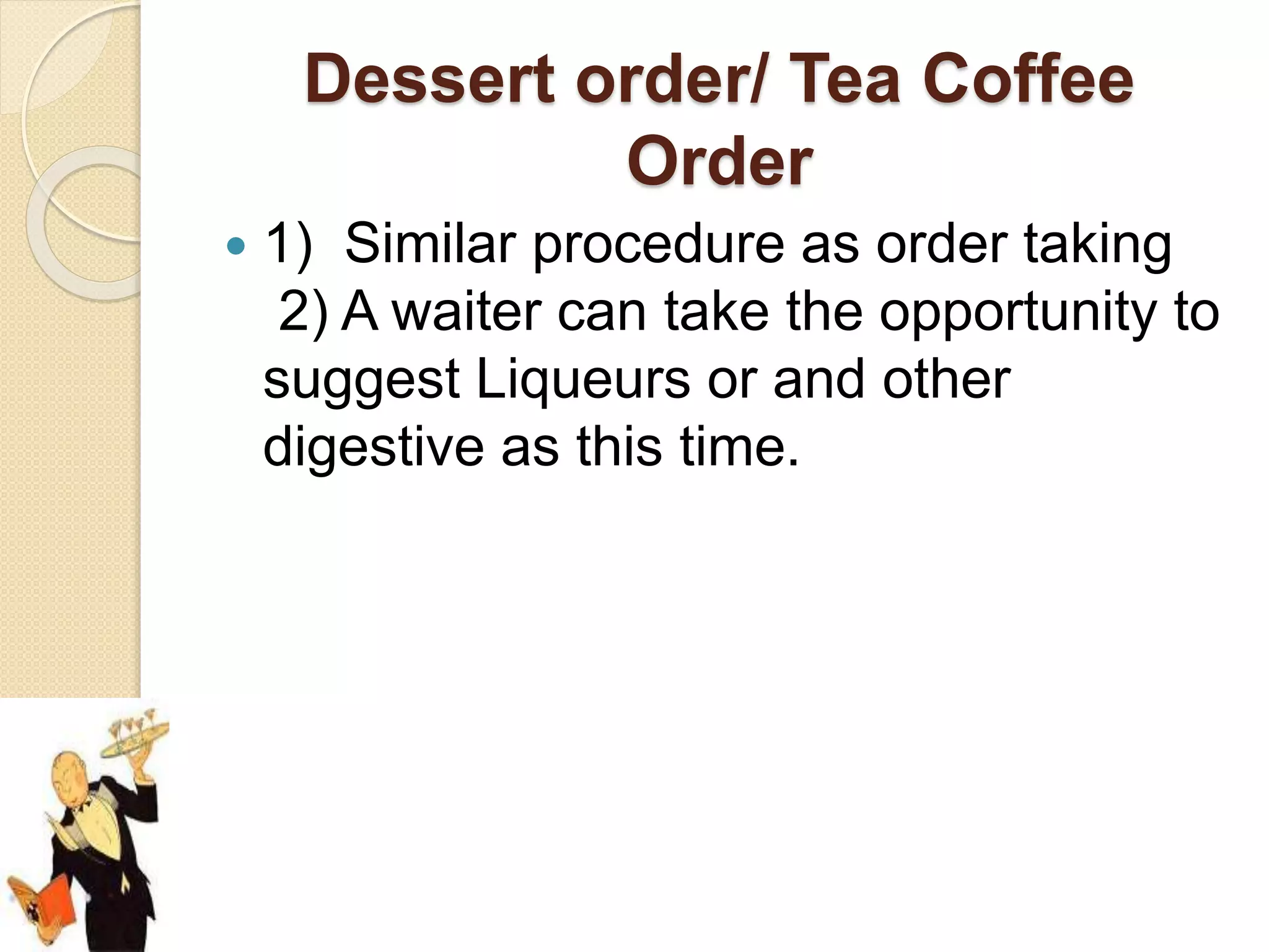 sequence of service in Restaurant | PPTX