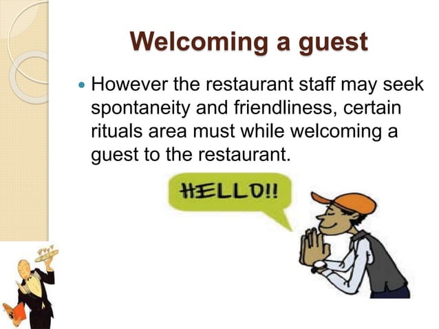 sequence of service in Restaurant | PPTX
