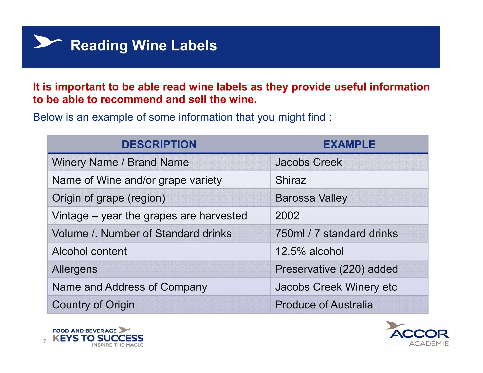 wine and wine service training | PDF