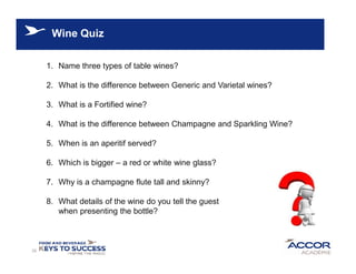 wine and wine service training | PDF