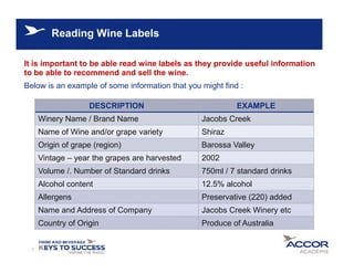 wine and wine service training | PDF