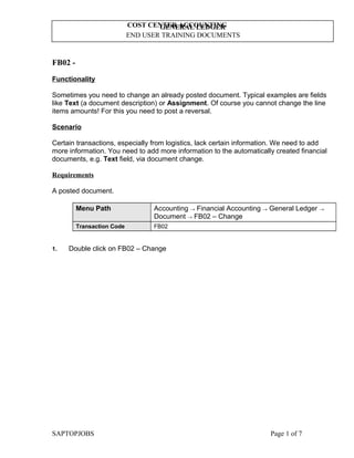 Fb02 gl document change | DOC