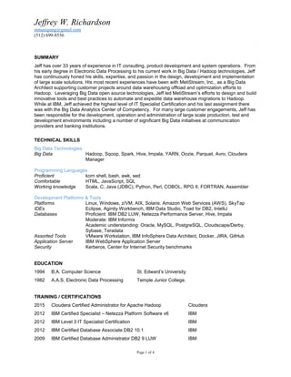 JeffRichardsonResume2016 | PDF