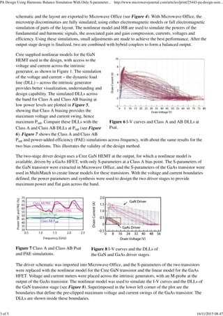 PA Design Using Harmonic Balance Simulation With Only S-paramet | PDF | Free Download