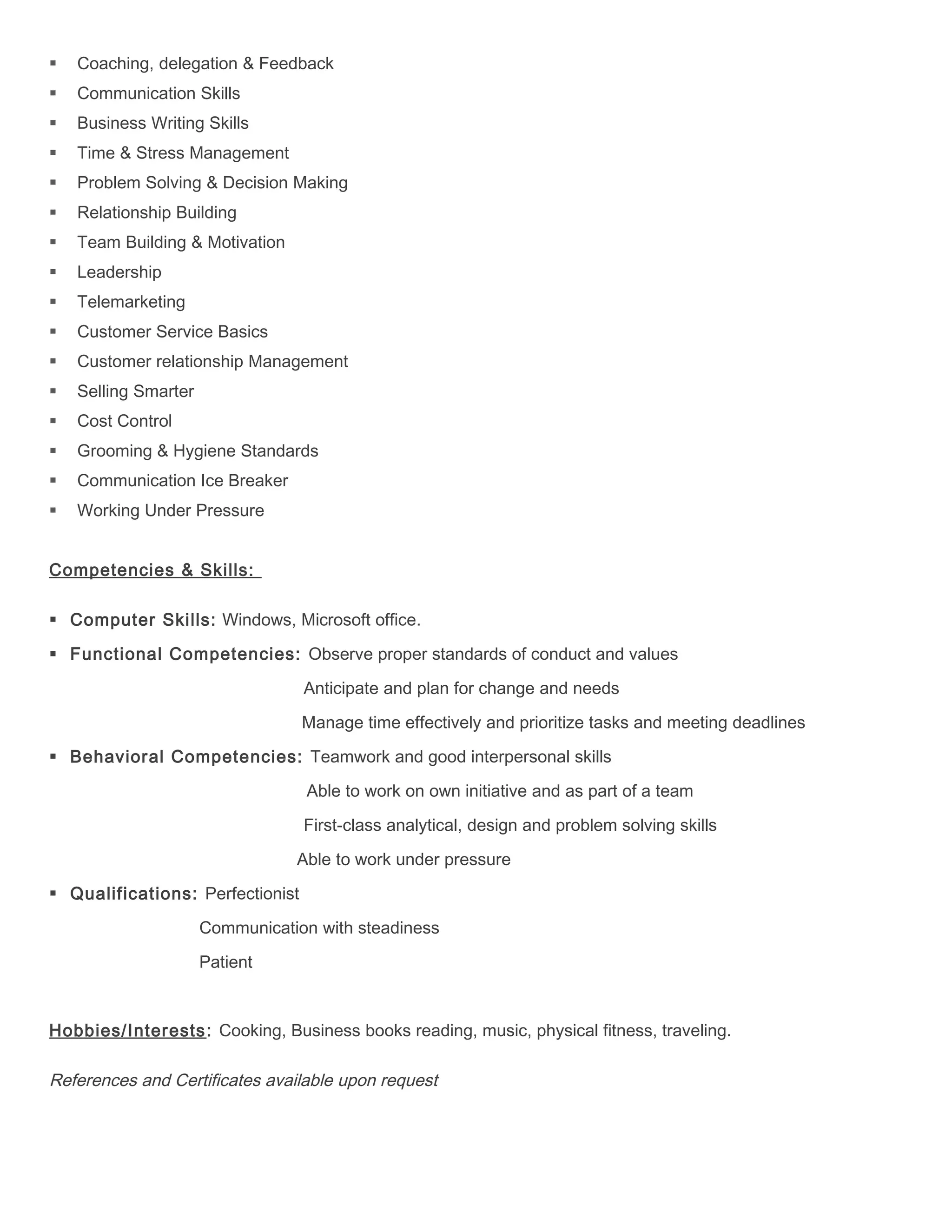 CV- Joe Hayek | DOC | Business Administration | Business