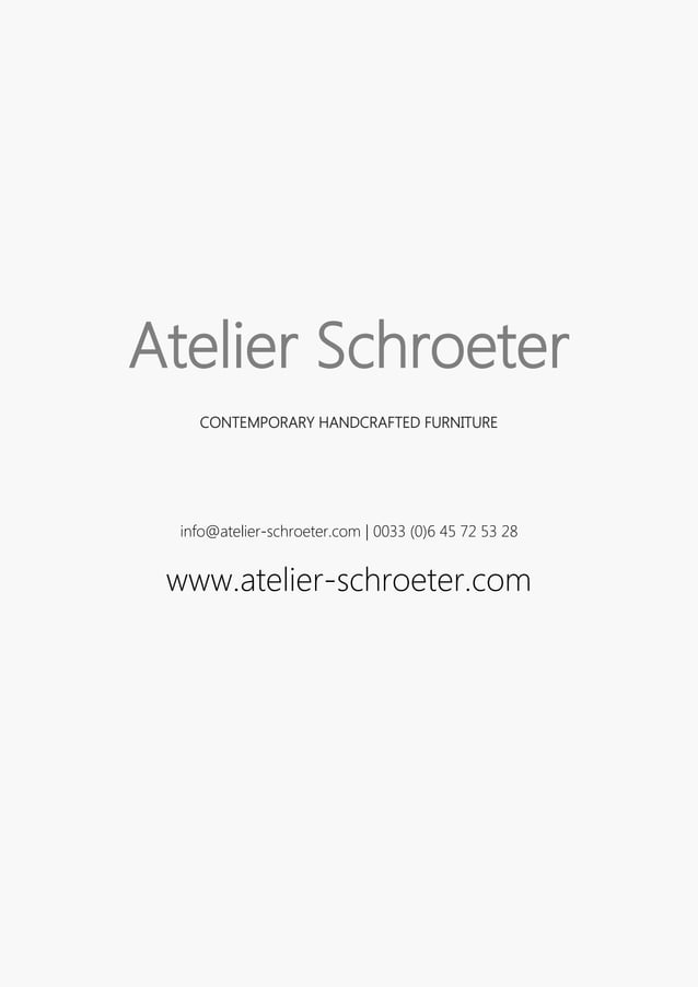 Atelier Schroeter - Portfolio | PDF