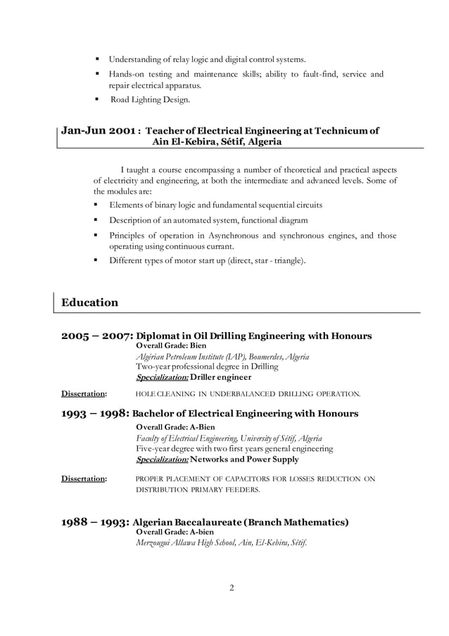 MOKRAB-achour Cv2016 | DOCX | Technology & Computing