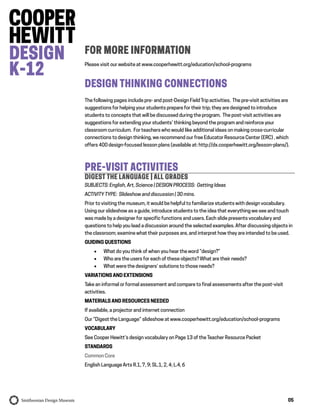 Making Design Teacher Resource Packet | PDF
