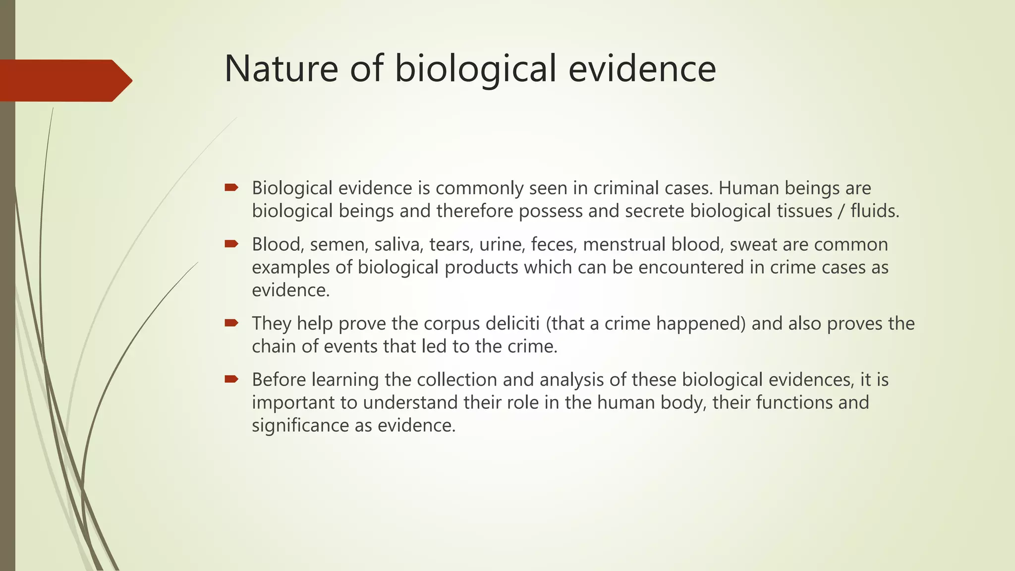 Forensic Biology - Biological evidences | PPTX