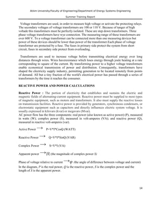 TEİAŞ STAJ RAPORU (1) | PDF