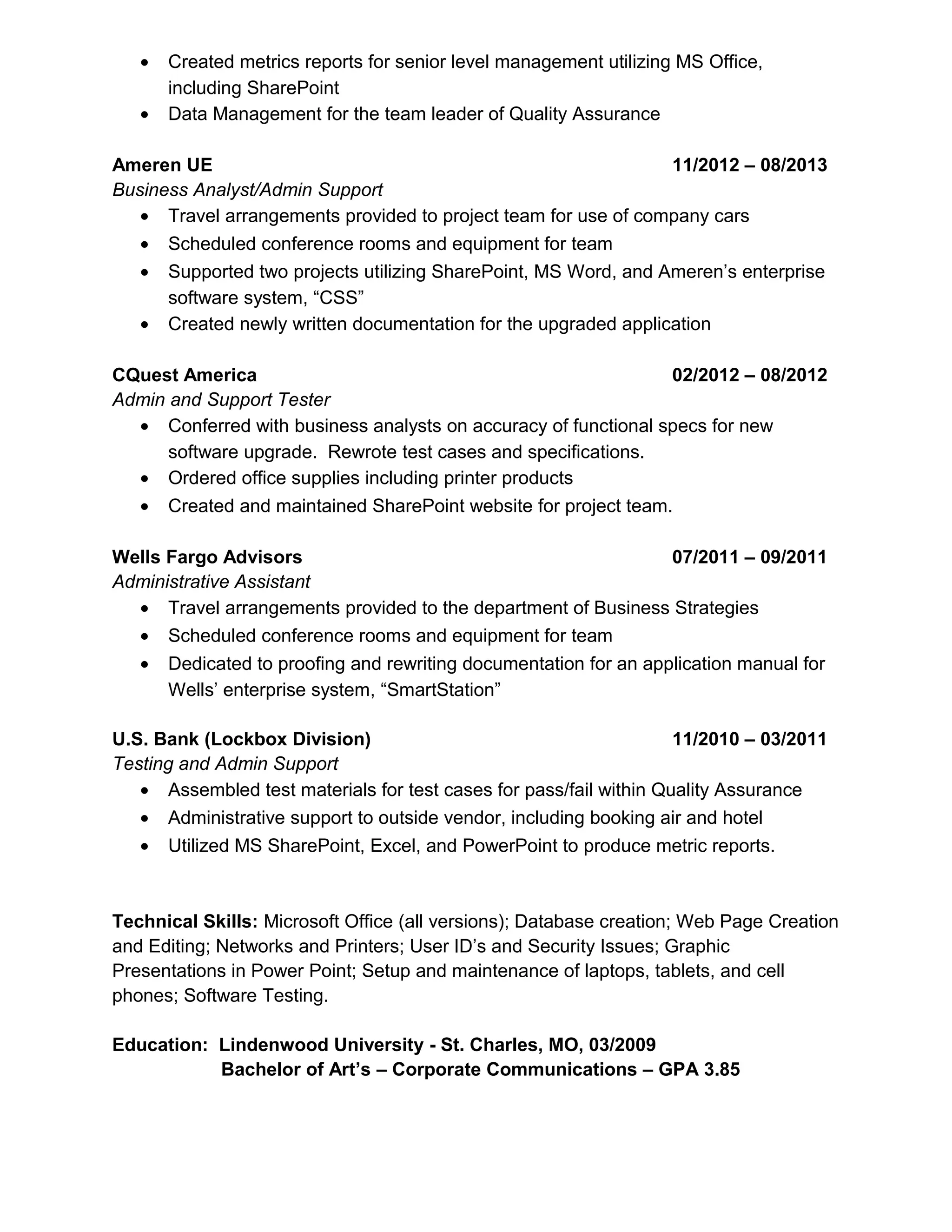 VMcCann ADMIN Resume 03082016 | DOC