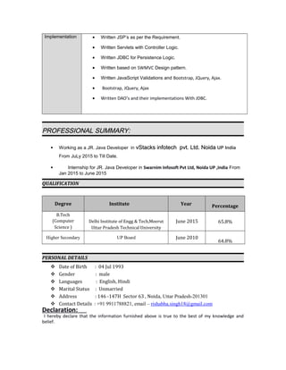 RishabhaSInghCVnew | PDF