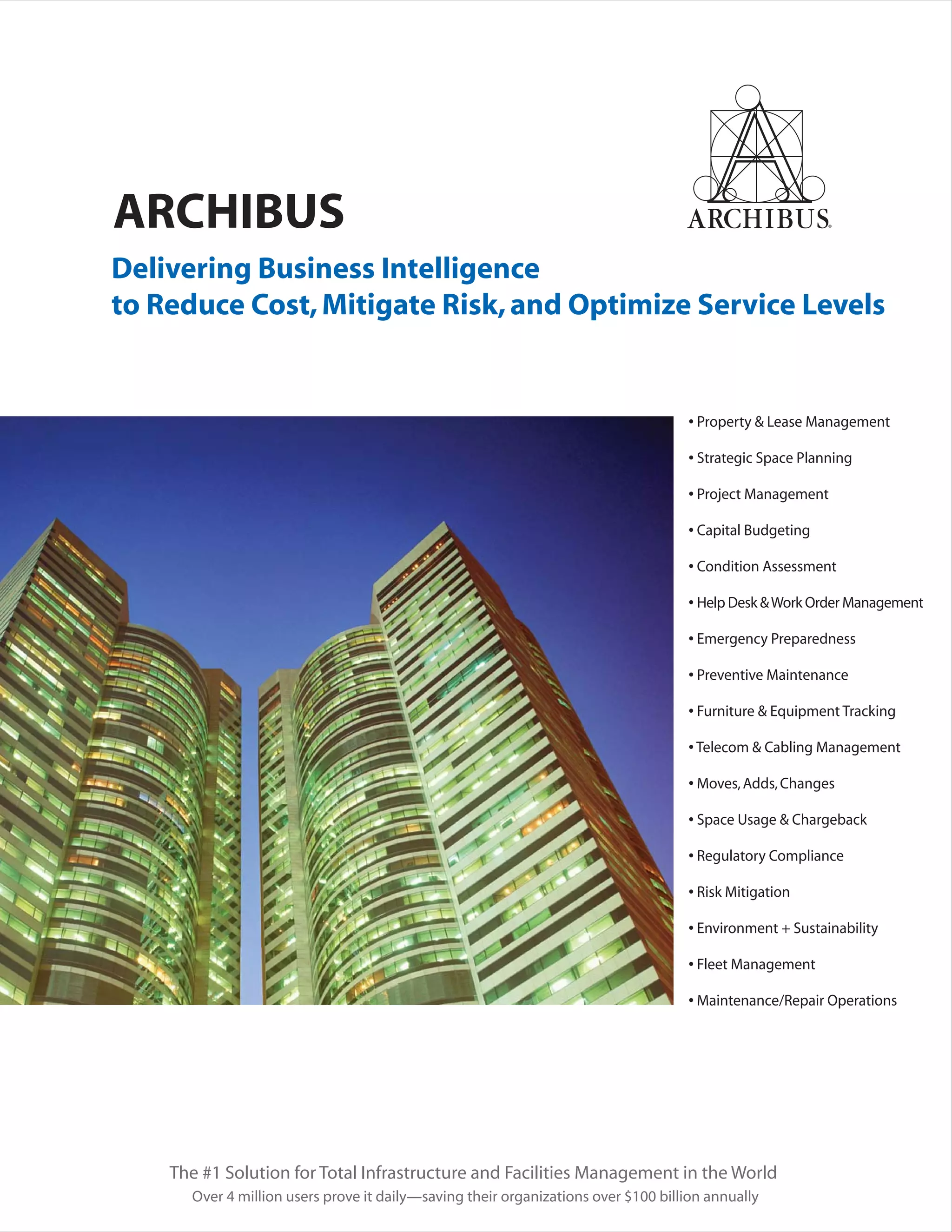 ARCHIBUS Delivering Business Intelligence | PDF