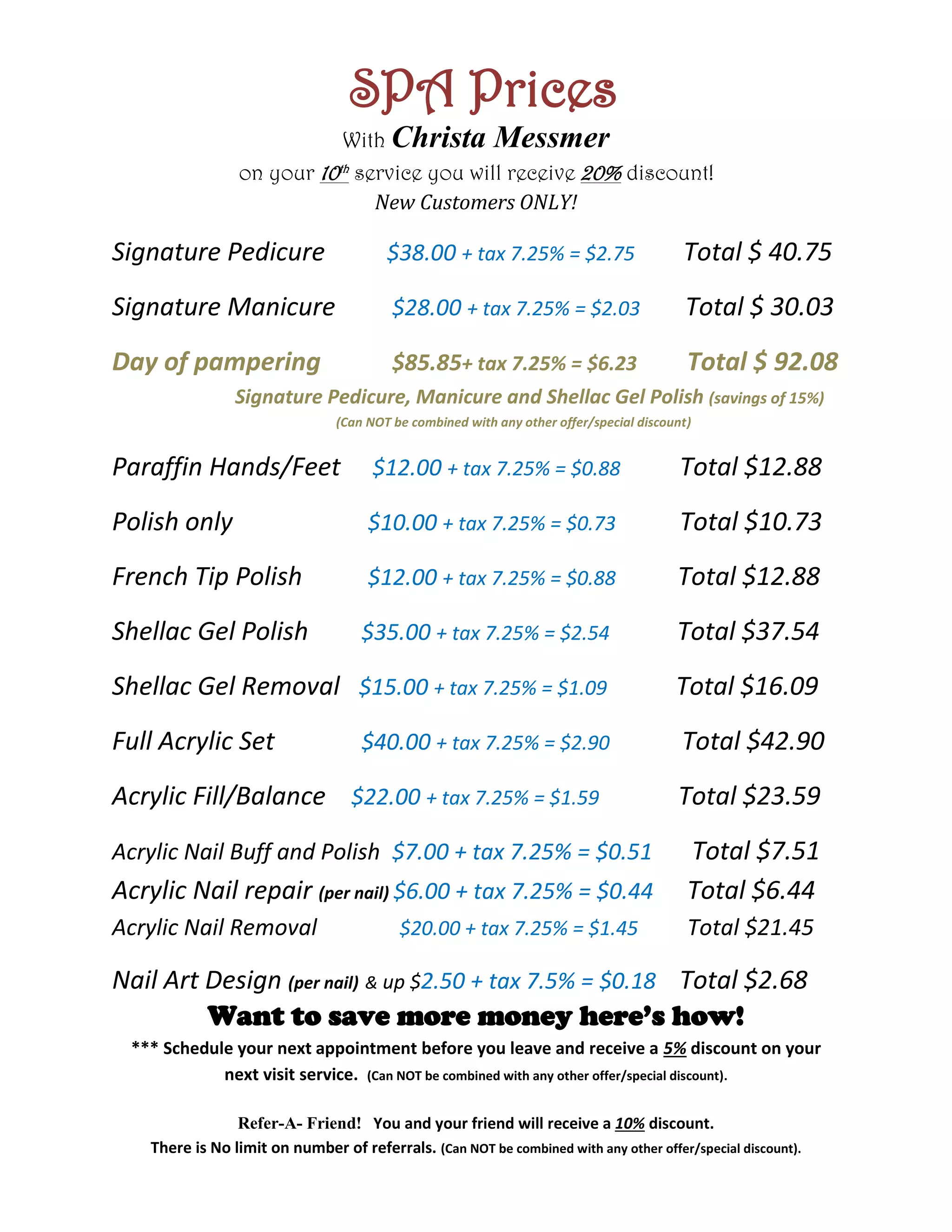 1 Spa Nail prices | PDF