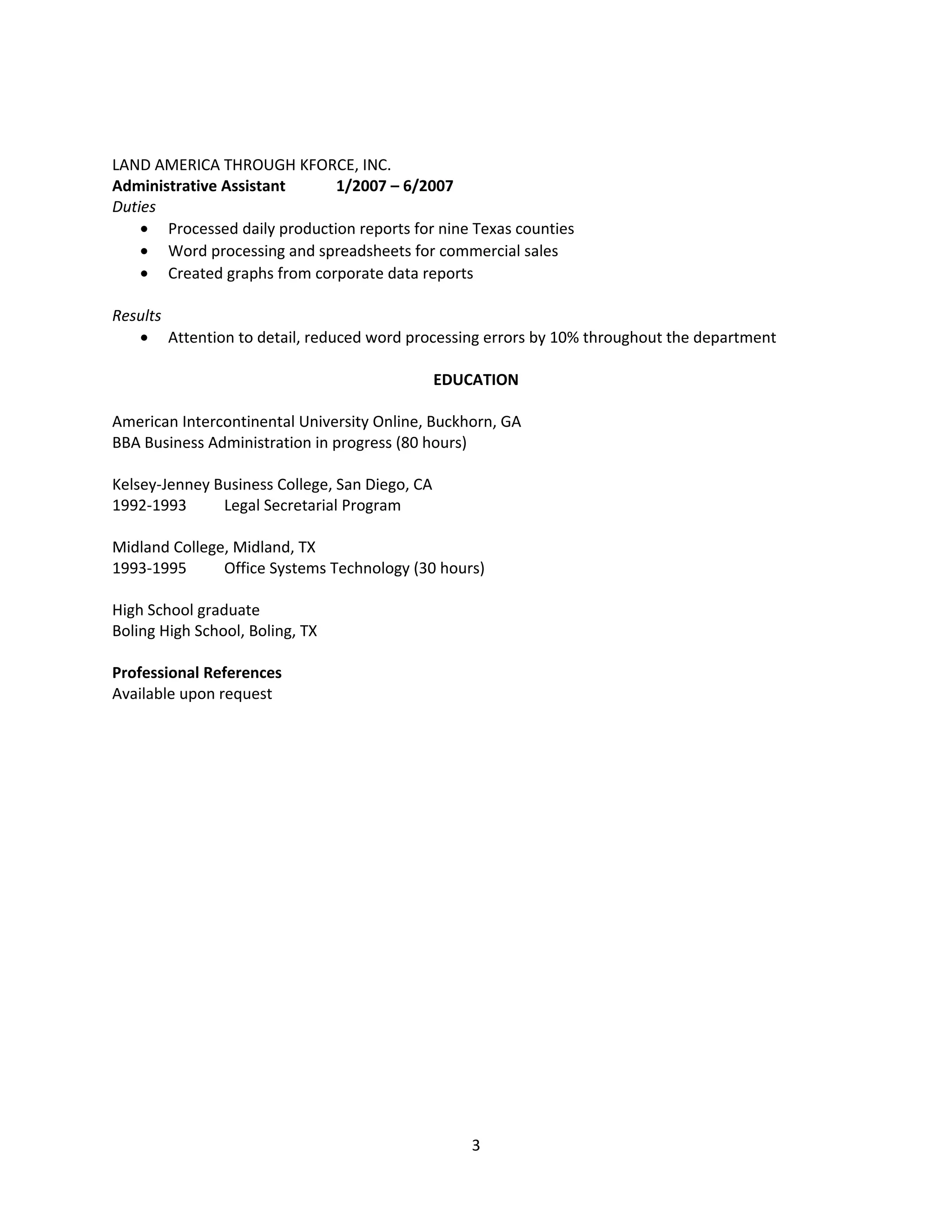 Gwendolyn Free resume | DOC