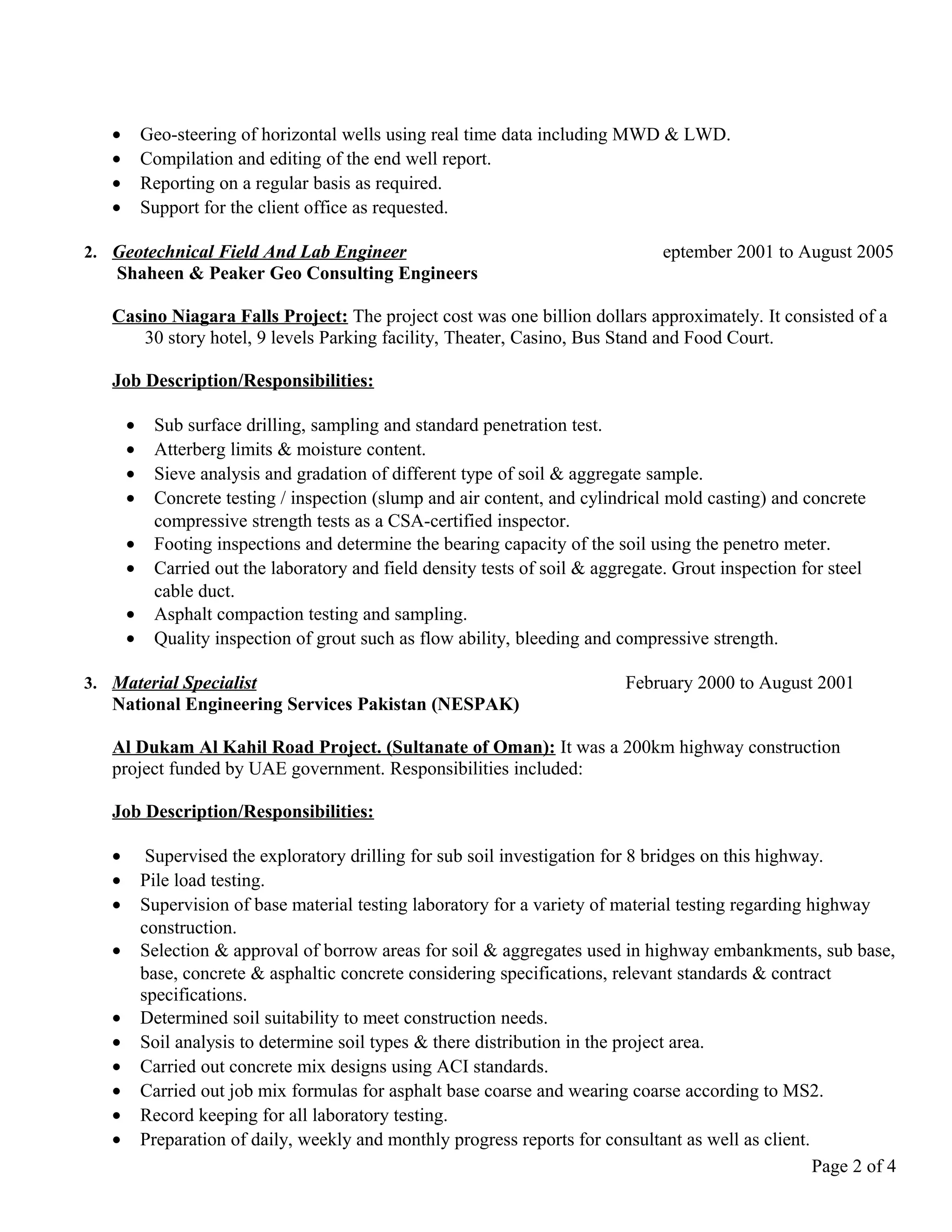 Resume (Material Specialist) | DOC