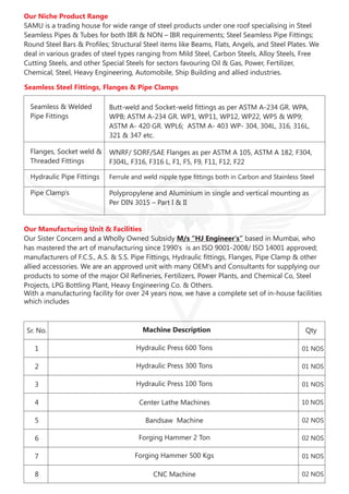 SAMU Company Profile_ Fittings | PDF