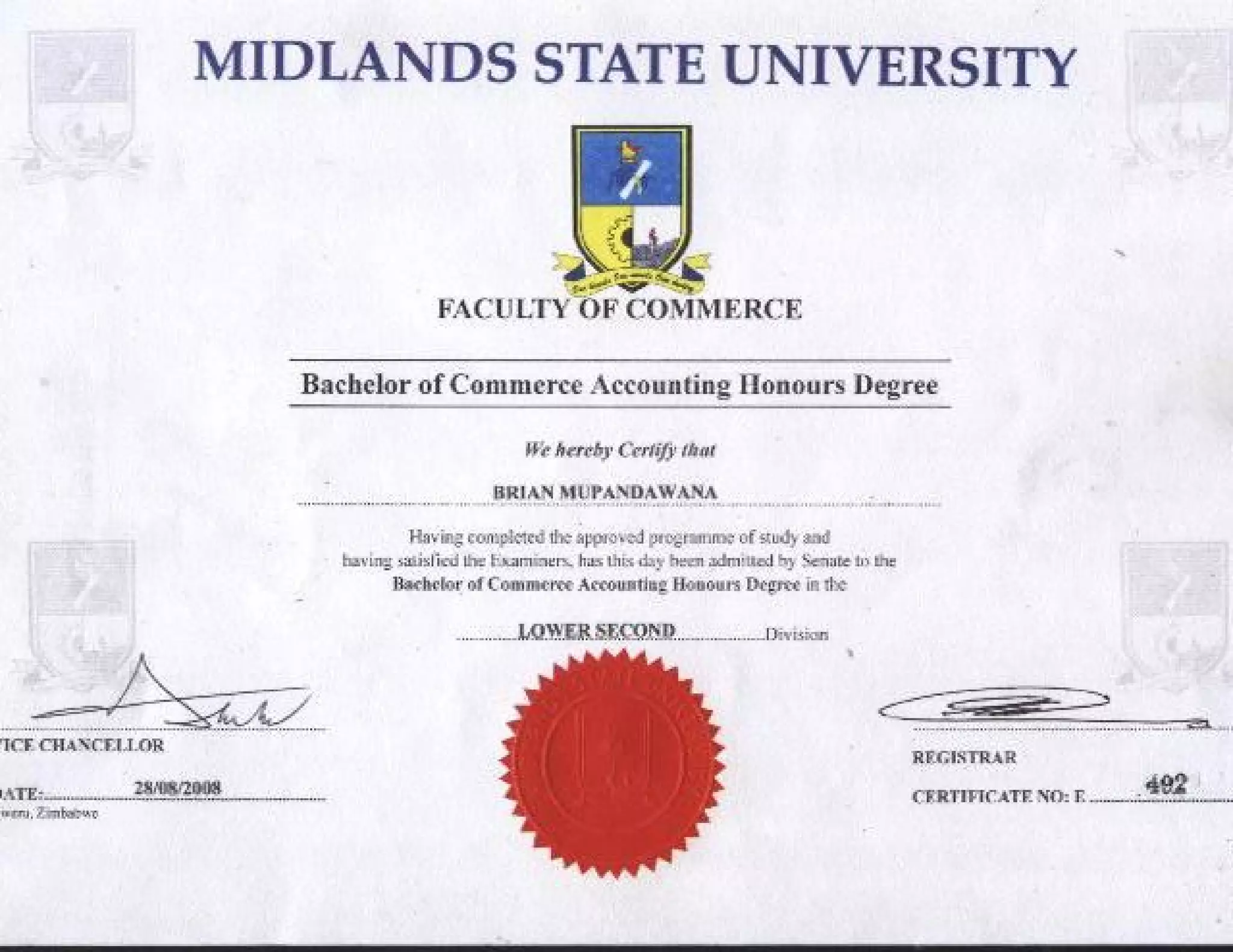 BComm Certificate | PPT