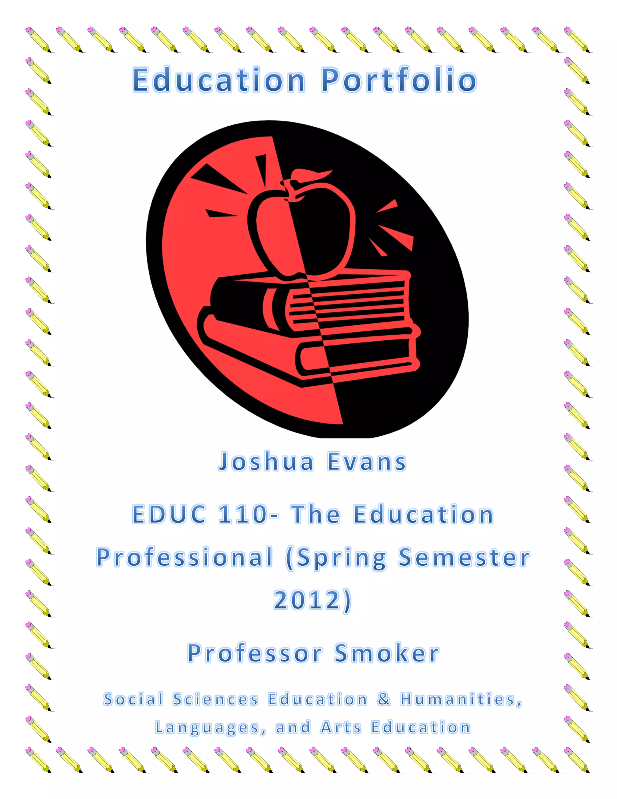 EDUC 110- Teaching Portfolio | PDF