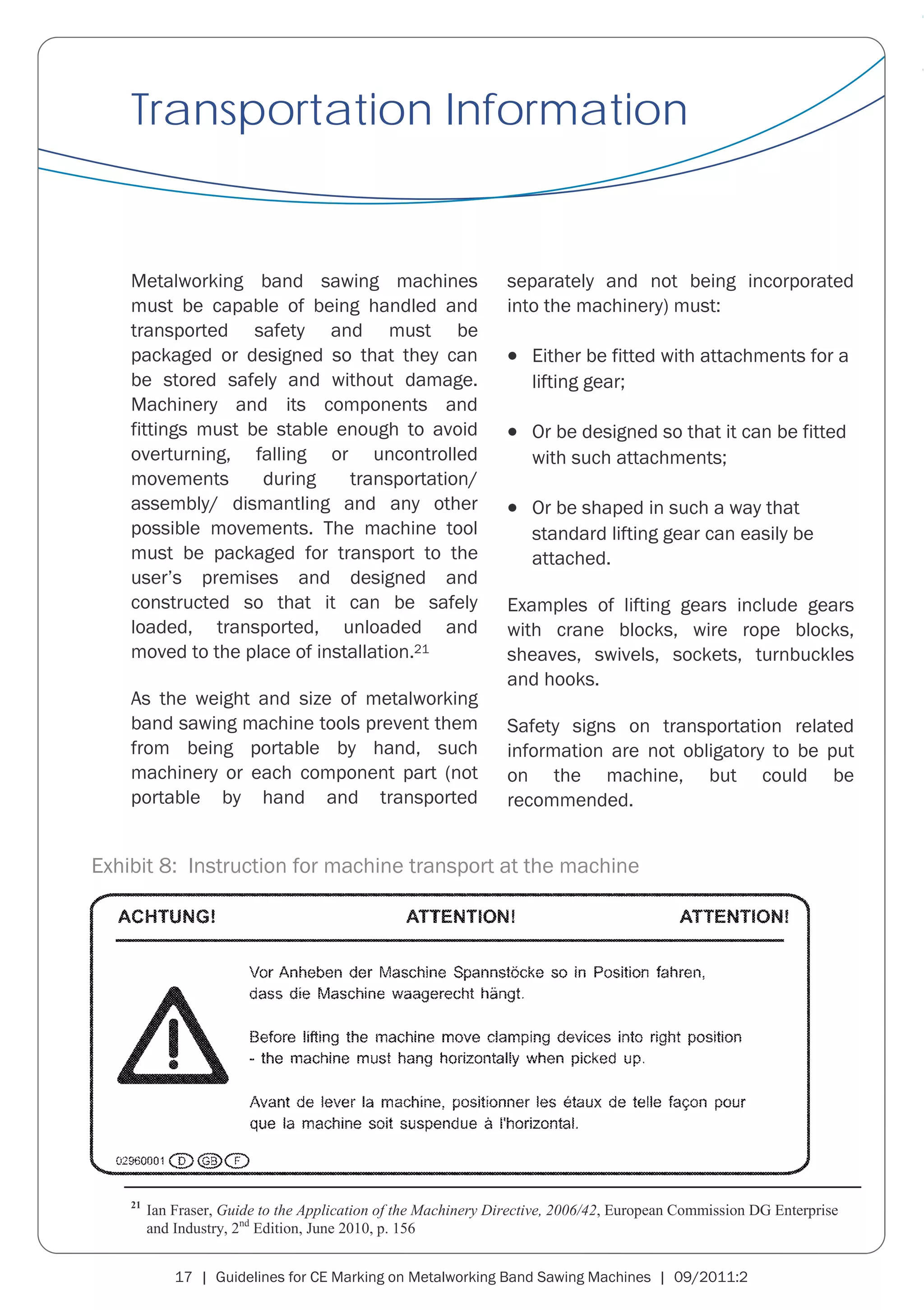 CECIMO guidelines CE marking band sawing machines ENG | PDF
