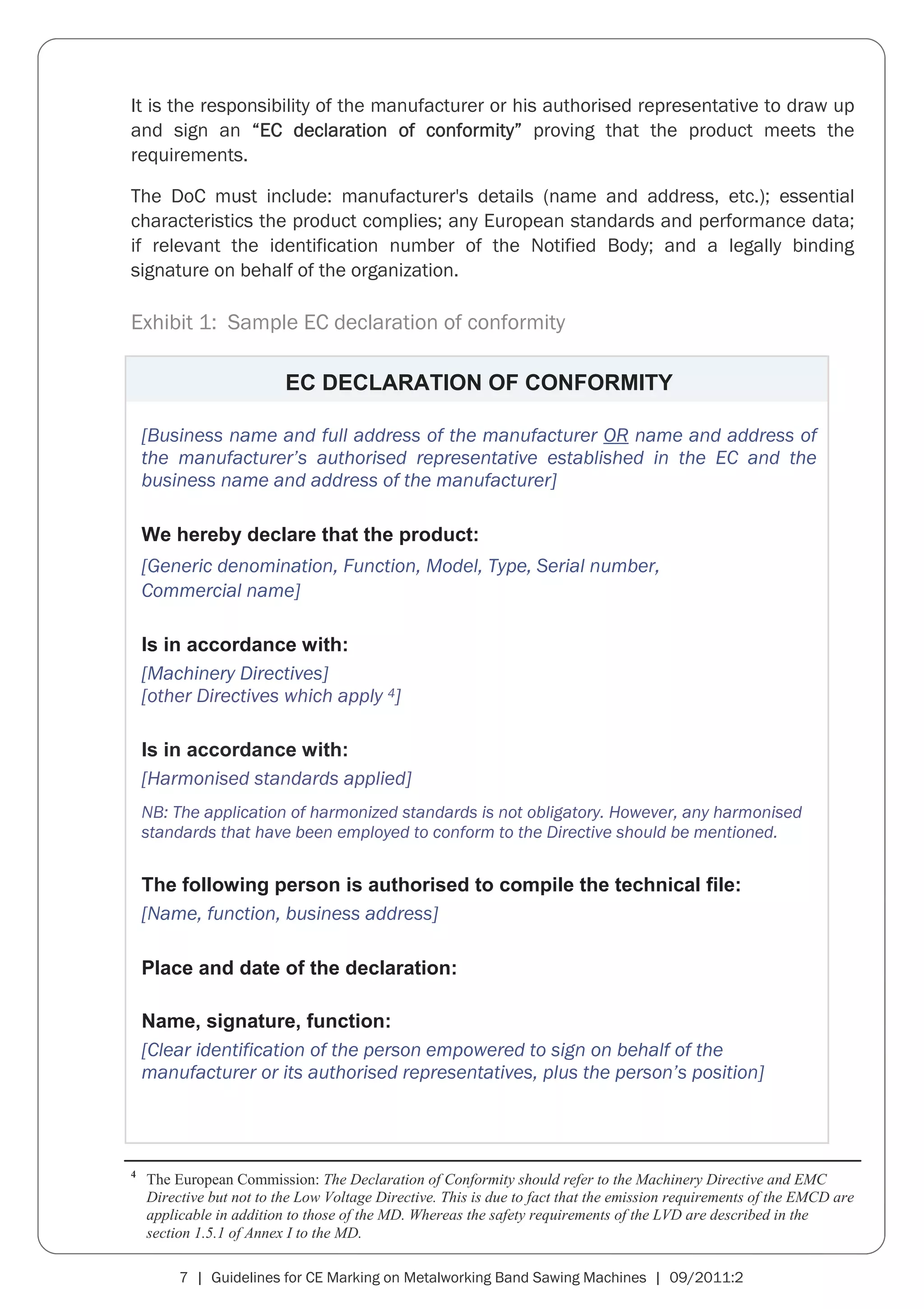 CECIMO guidelines CE marking band sawing machines ENG | PDF