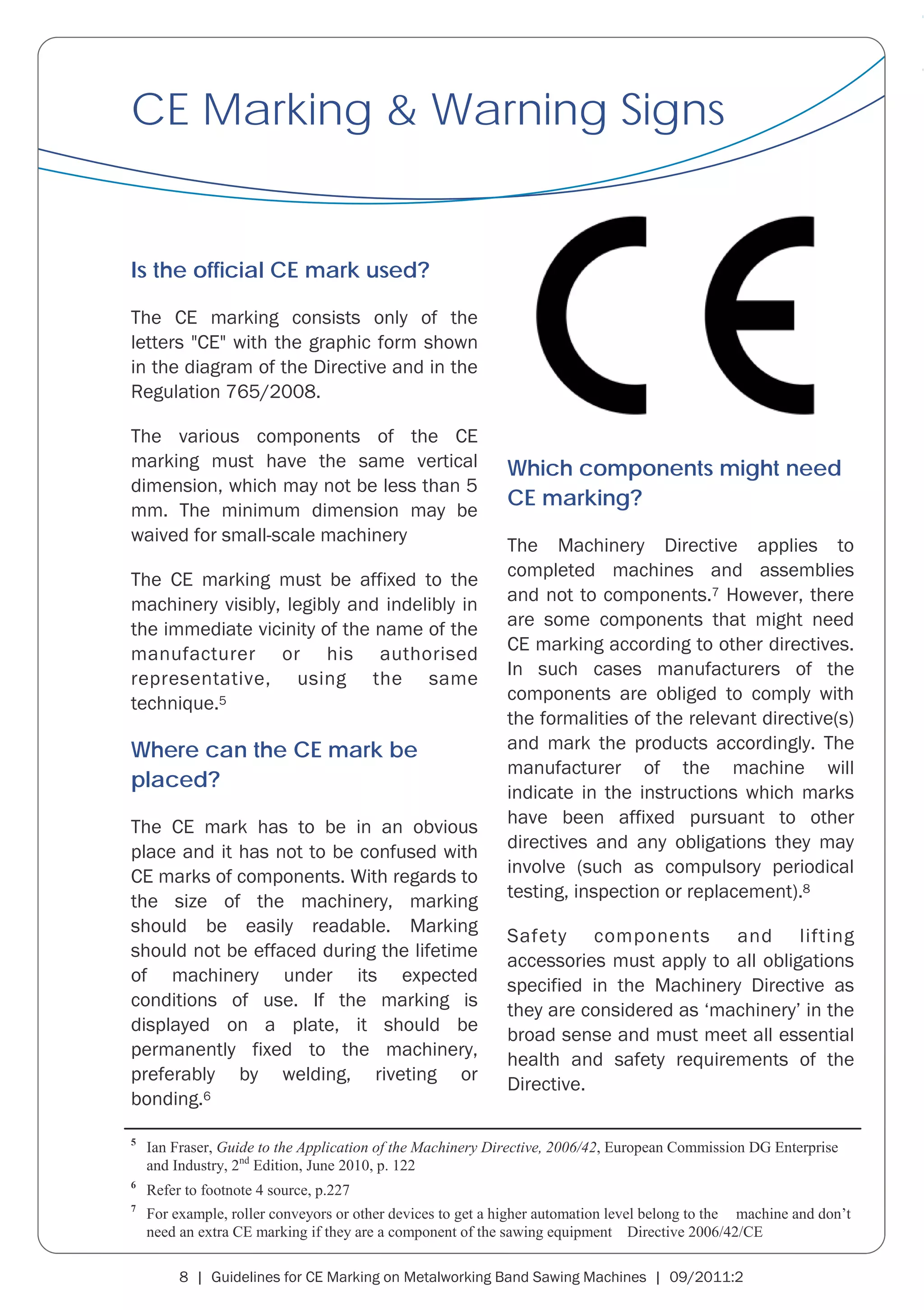 CECIMO guidelines CE marking band sawing machines ENG | PDF