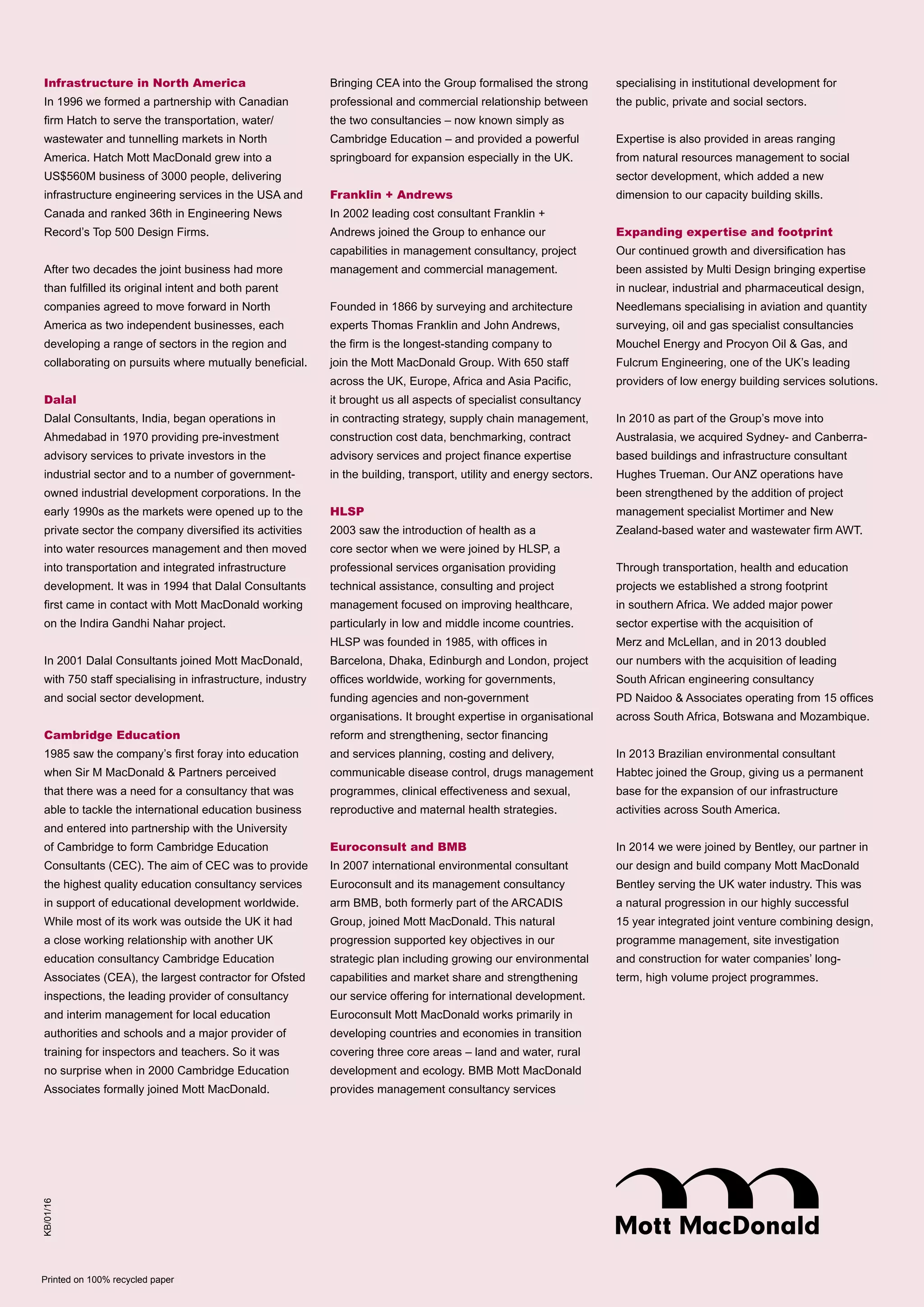 History of Mott MacDonald flyer_2016_lo | PDF