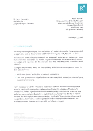 Reference Letter | PDF