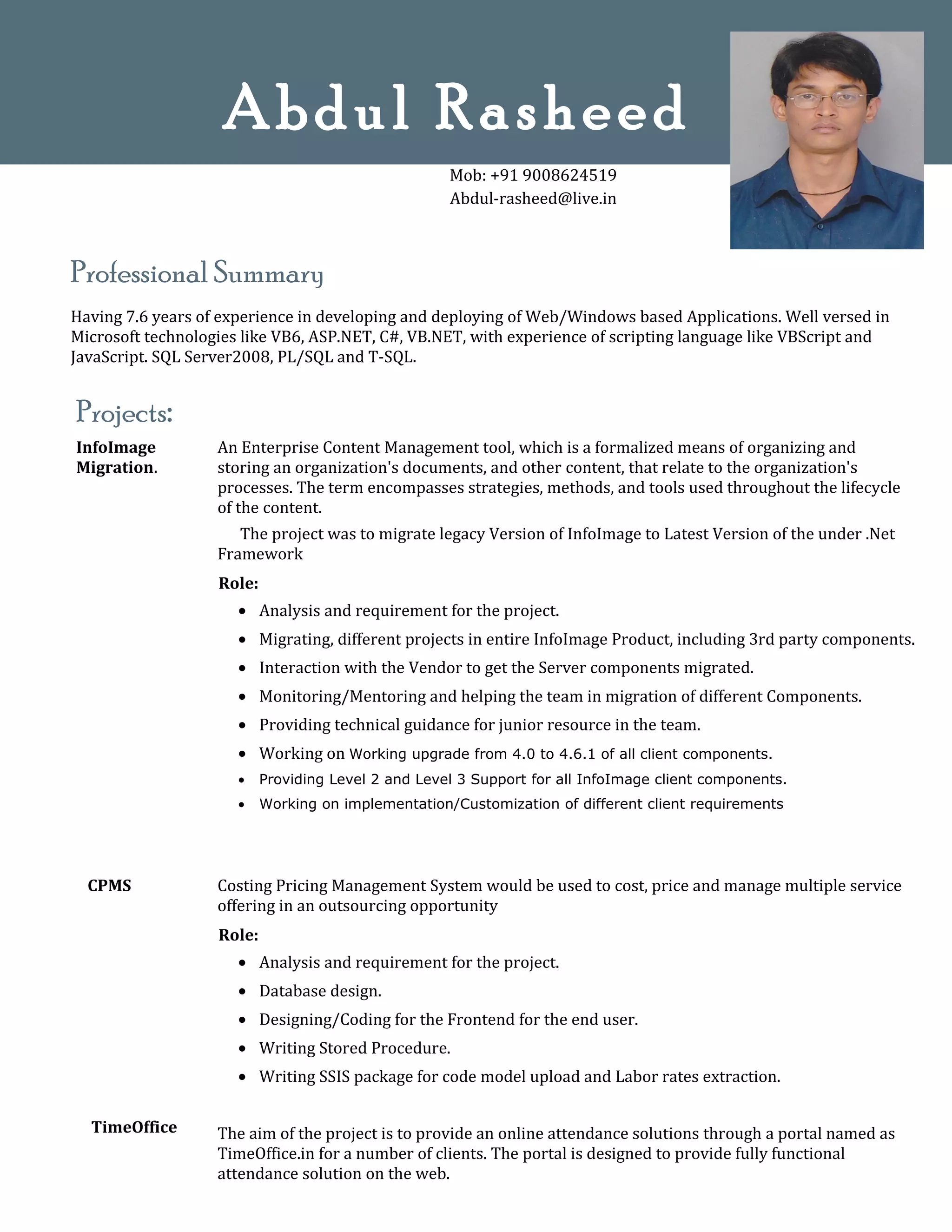 Rasheed Resume | PDF