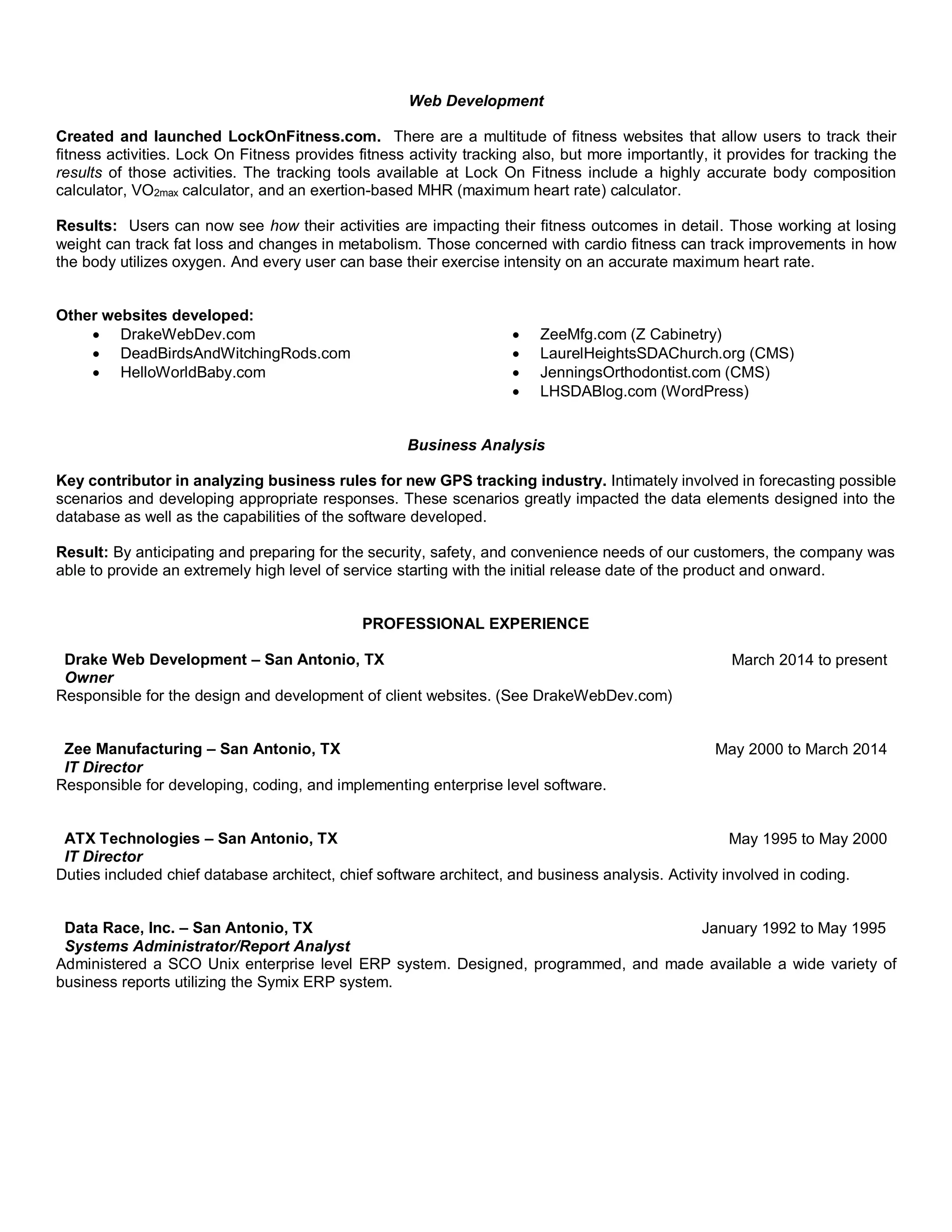 Douglas Drake Resume | PDF