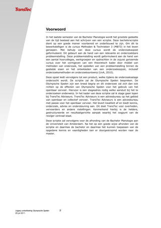 Scriptie Legacyontwikkeling Olympische Spelen | PDF