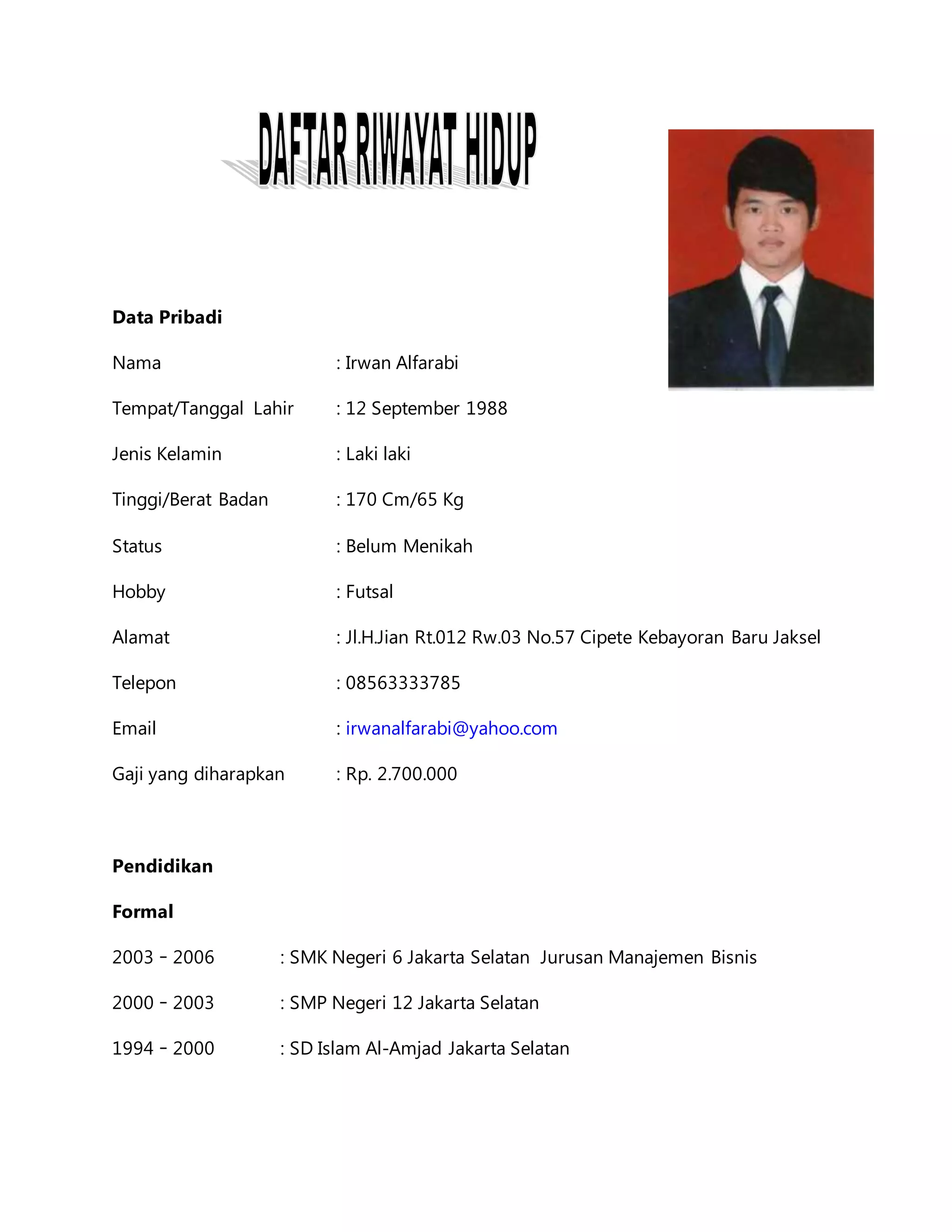 CV. Irwan Alfarabi | DOCX