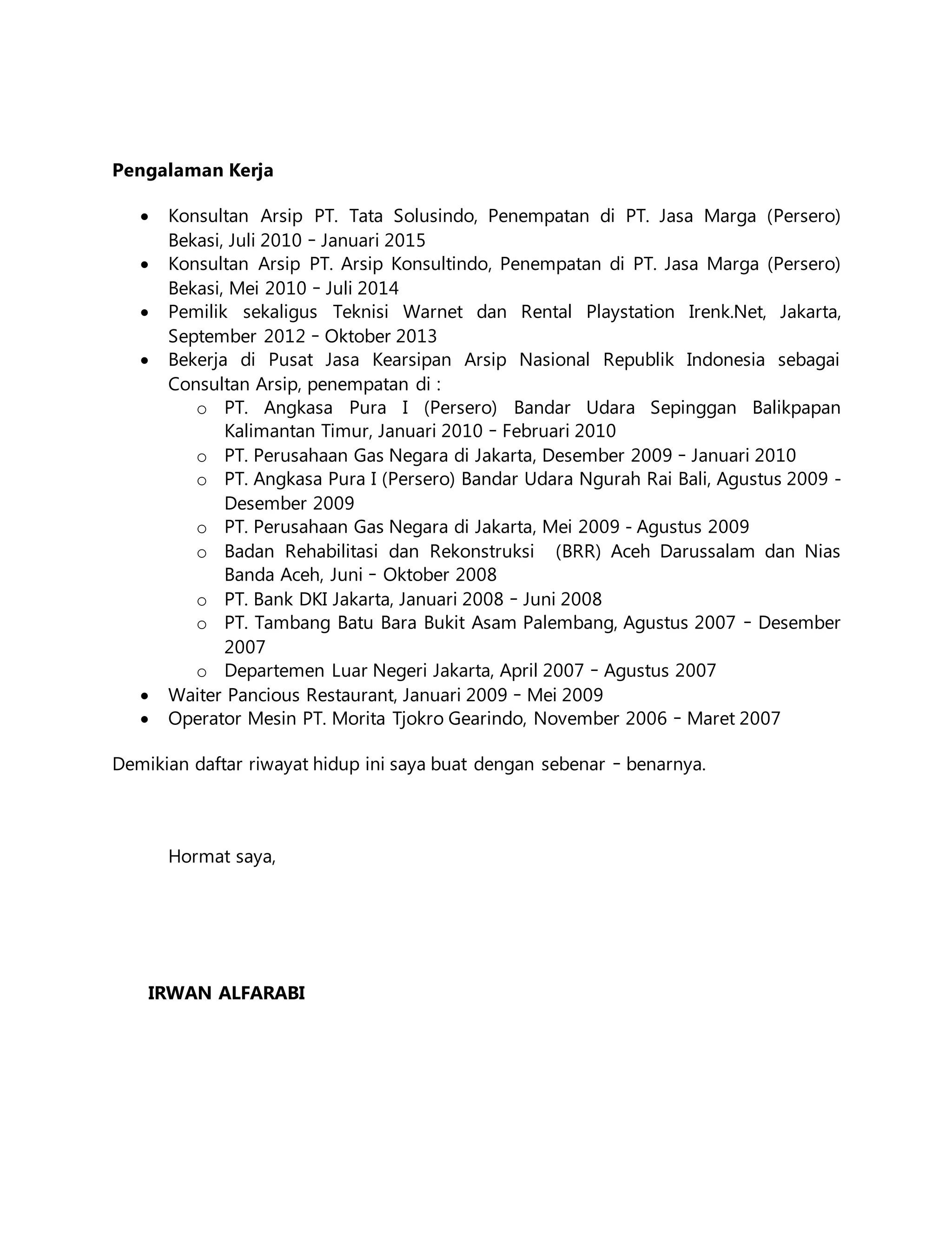 CV. Irwan Alfarabi | DOCX
